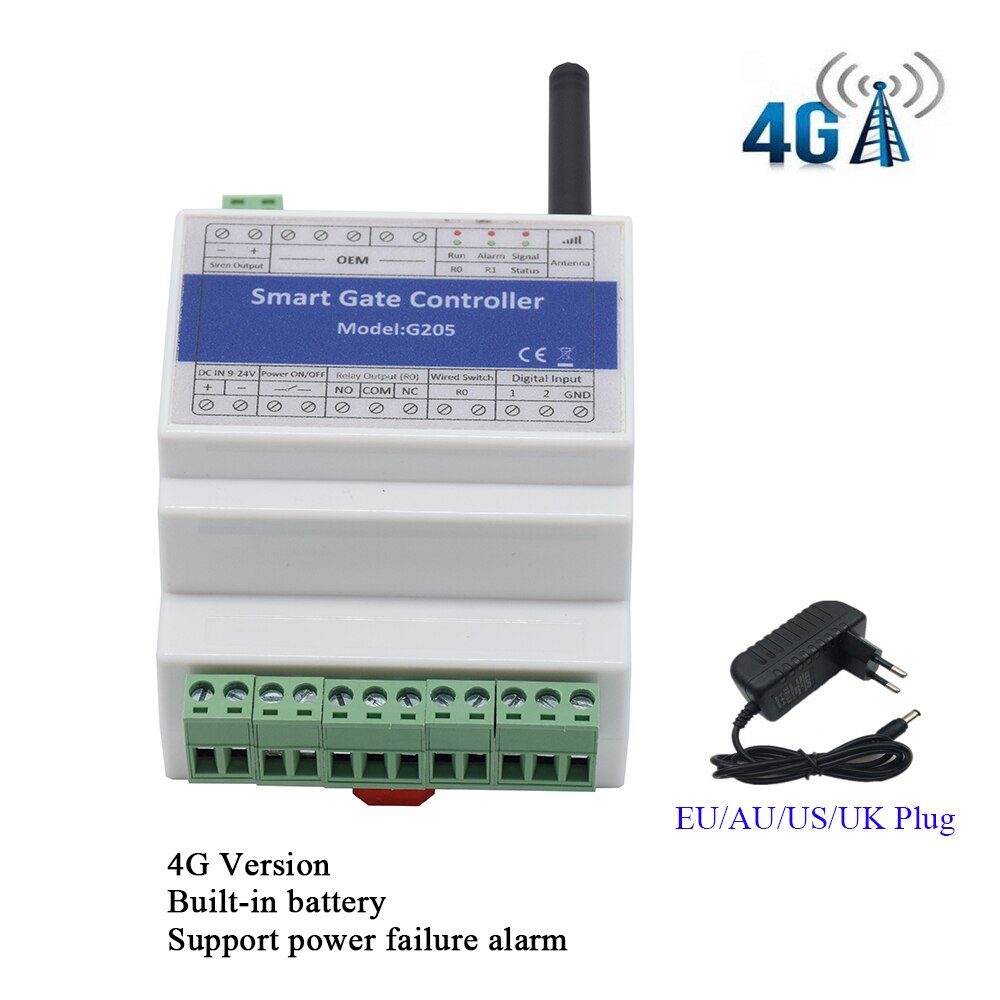 DIN-rail GSM 4G SMS Single Relay Gate Opener ON/OF... – Grandado