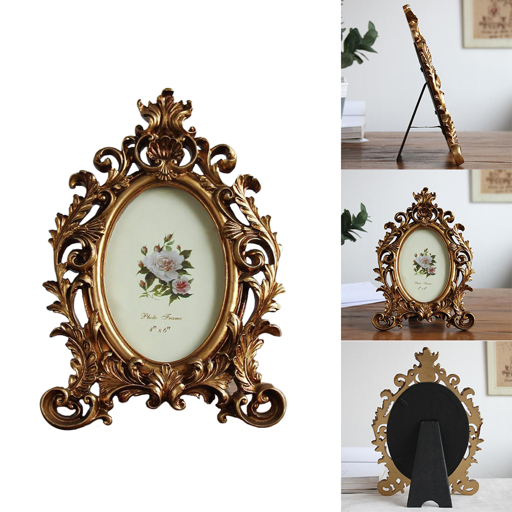 Vintage Oval Picture Frames Tabletop Photo Holder ... – Vicedeal