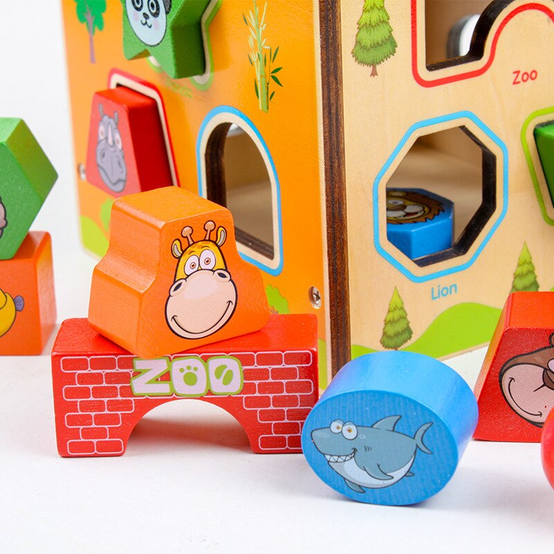 Early Childhood Intelligence Box Shape Paired Wood... – Grandado