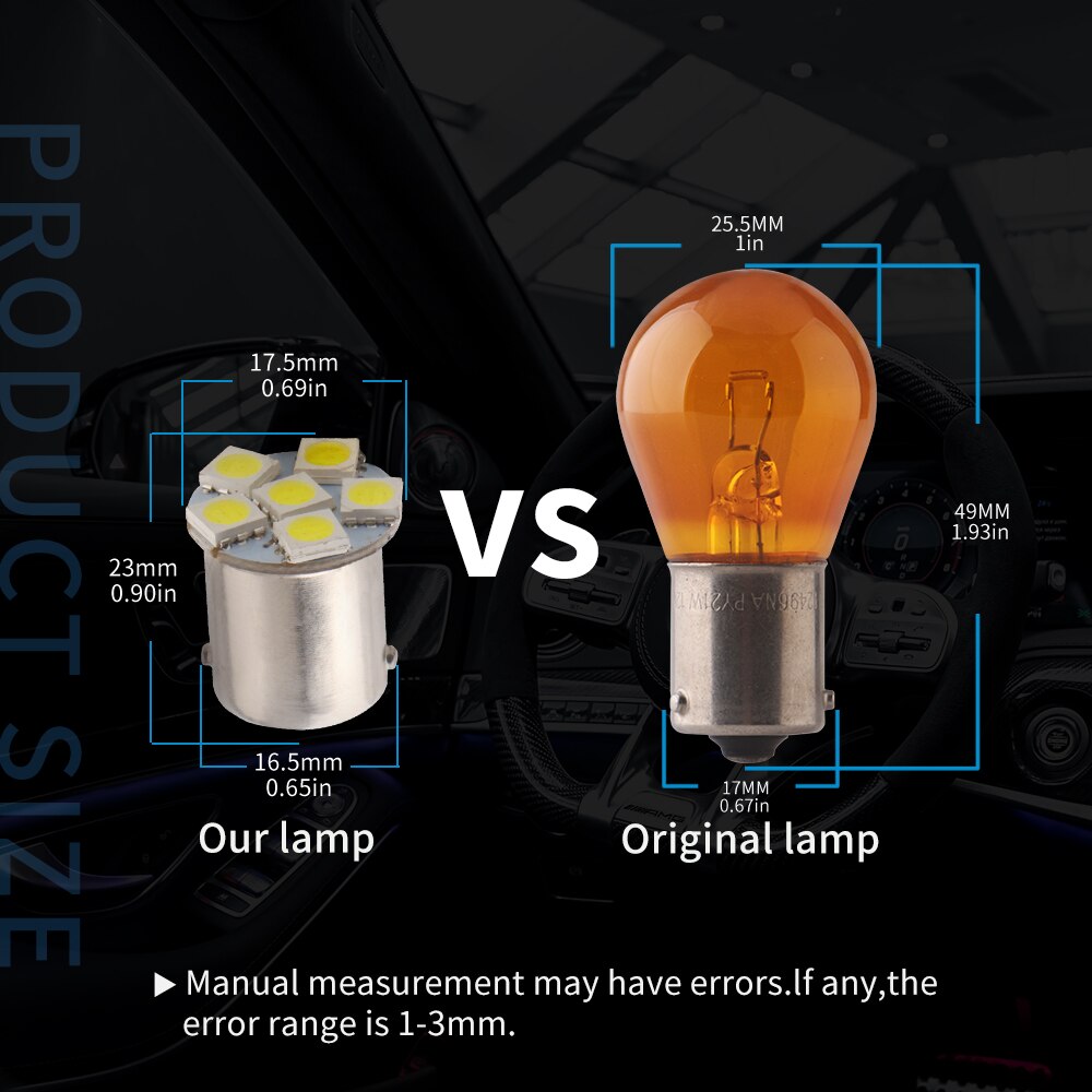 10Pcs Dc 6Volt 6.3V P21W 1156 BA15S P21/5W 1157 BA... – Vicedeal