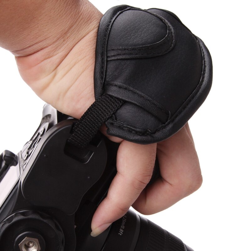 Black Hand Grip Camera Strap Pu Leather Hand Strap... – Vicedeal