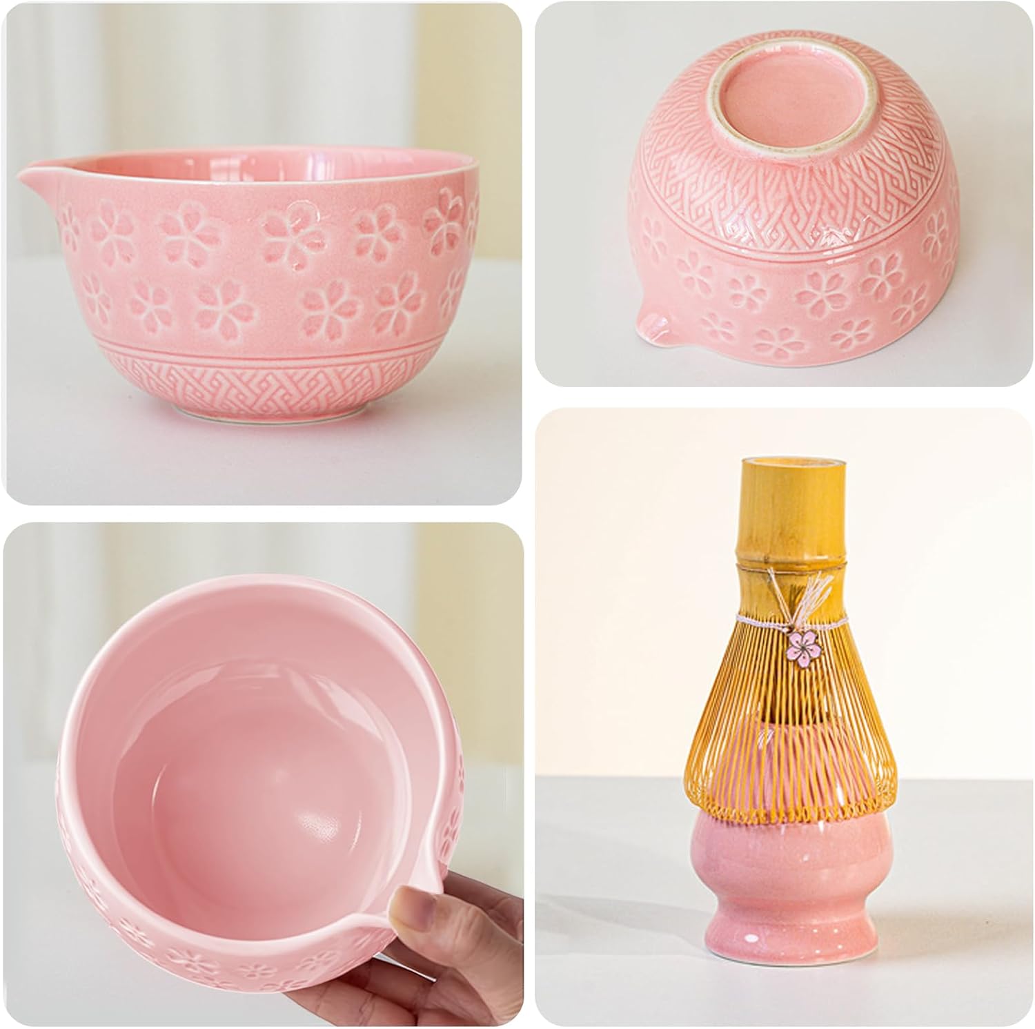 Matcha Set Kit Pink Inculding Matcha Whisk /Bowl/B... – Vicedeal