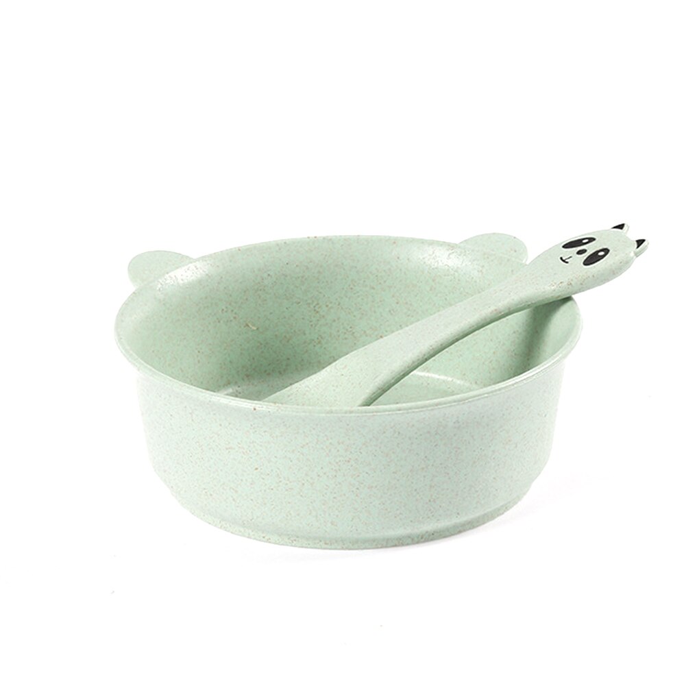 2Pcs/Set Cute Panda Wheats Straw Baby Feeding Food... – Grandado