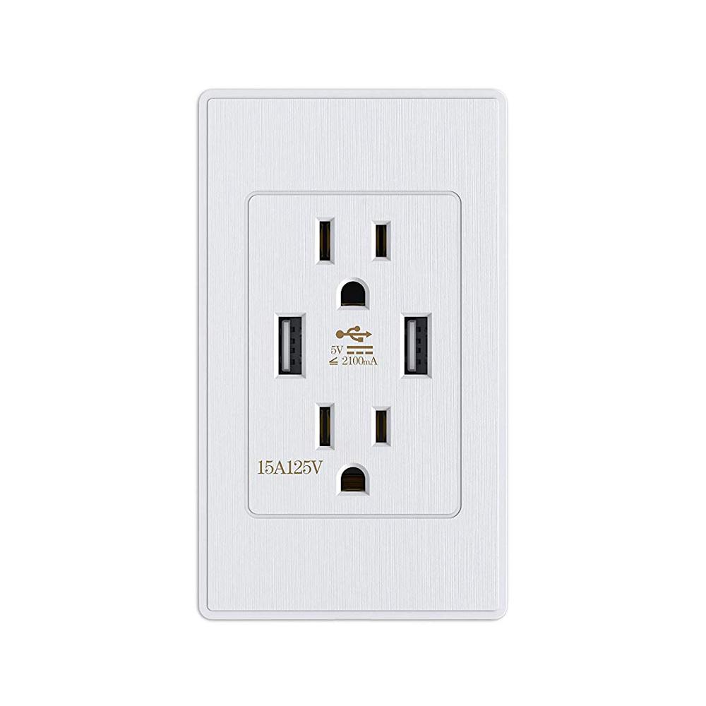 120 Style US Dual USB Plug Socket,Wall Socket Dual... – Vicedeal