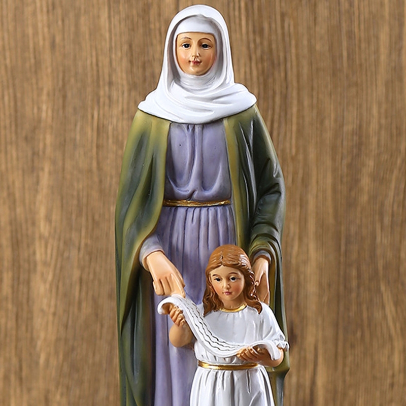 Virgin Mary with Saint Anne Blessed Catholic Sculp... – Grandado