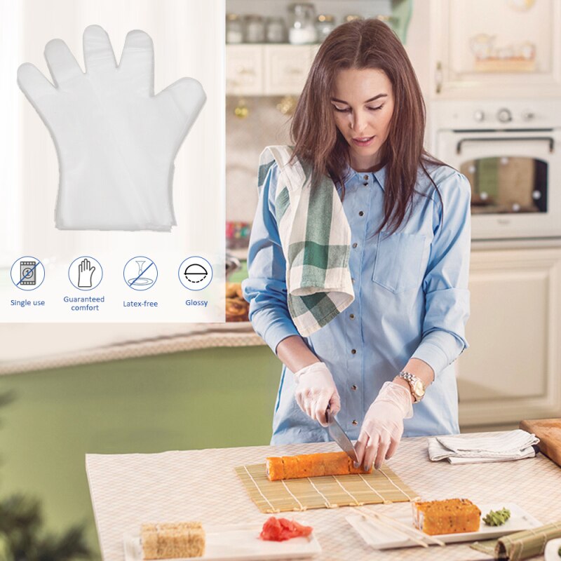 100pcs/Lot Food-Grade One-off Plastic Gloves Glove... – Grandado
