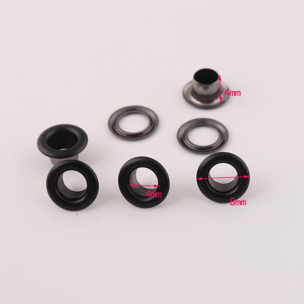 500pcs/lot 8mm outer Black Color Grommets Eyelets ... – Grandado