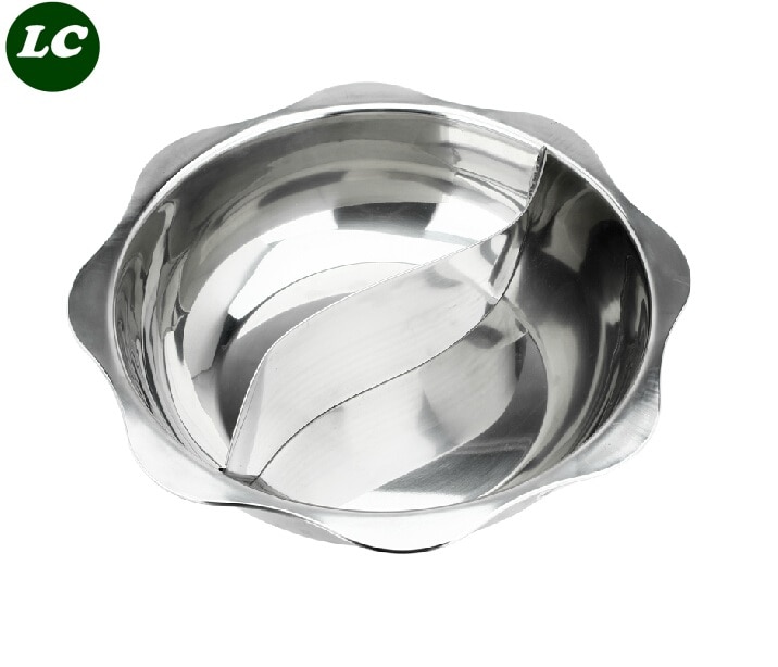 CASSEROLE UTENSIL 32cm inox pot 2grid soup stainle... – Grandado