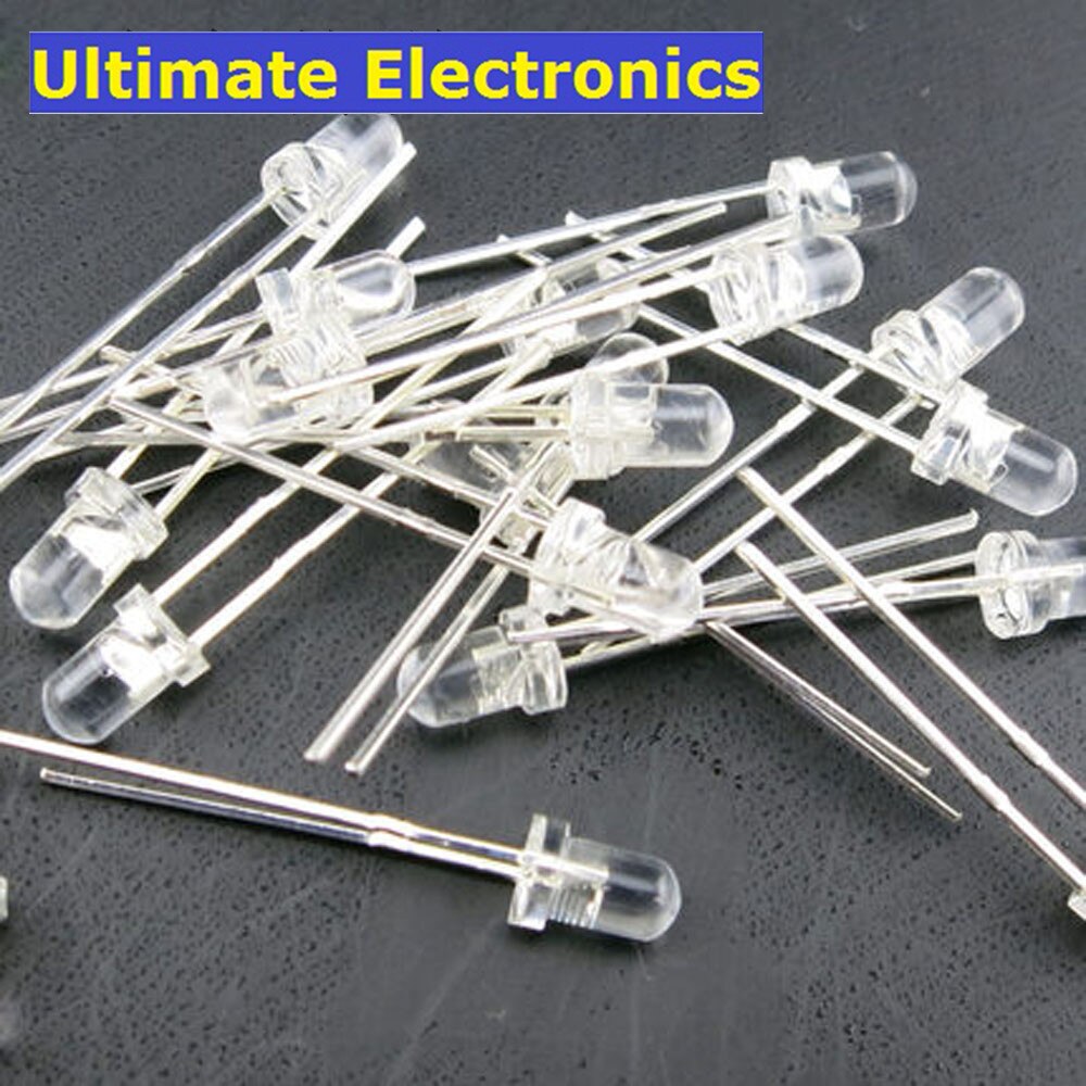 200pcs Round Top Clear LED lights 5MM red white bl... – Grandado