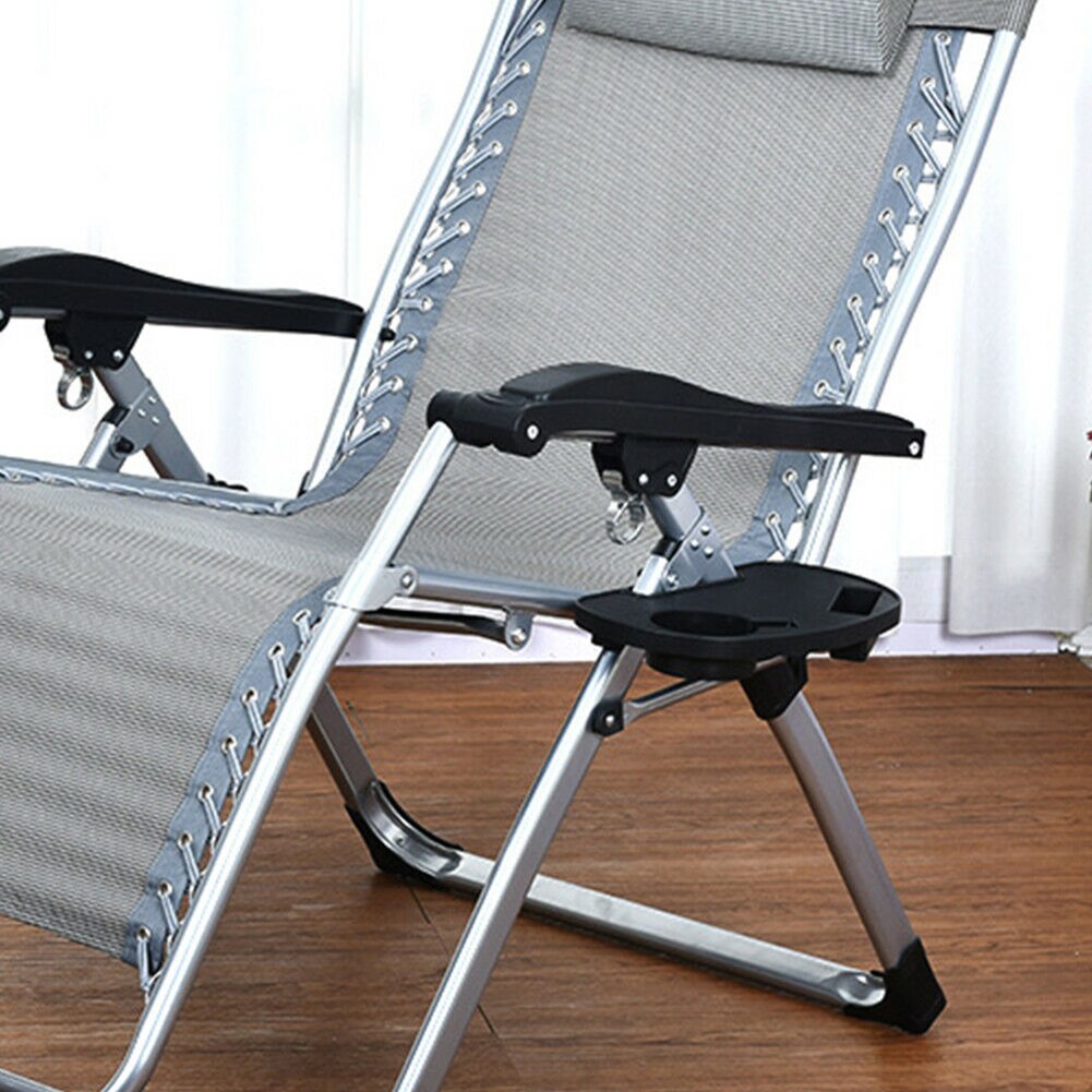 Foldable Reclining Chair Clip on Side Table Cup Dr... – Grandado
