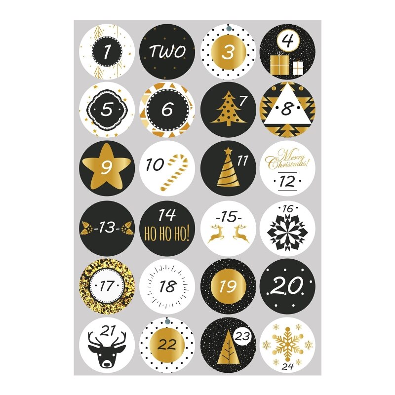 240x Christmas Countdown Advent Calendar Number St... – Grandado
