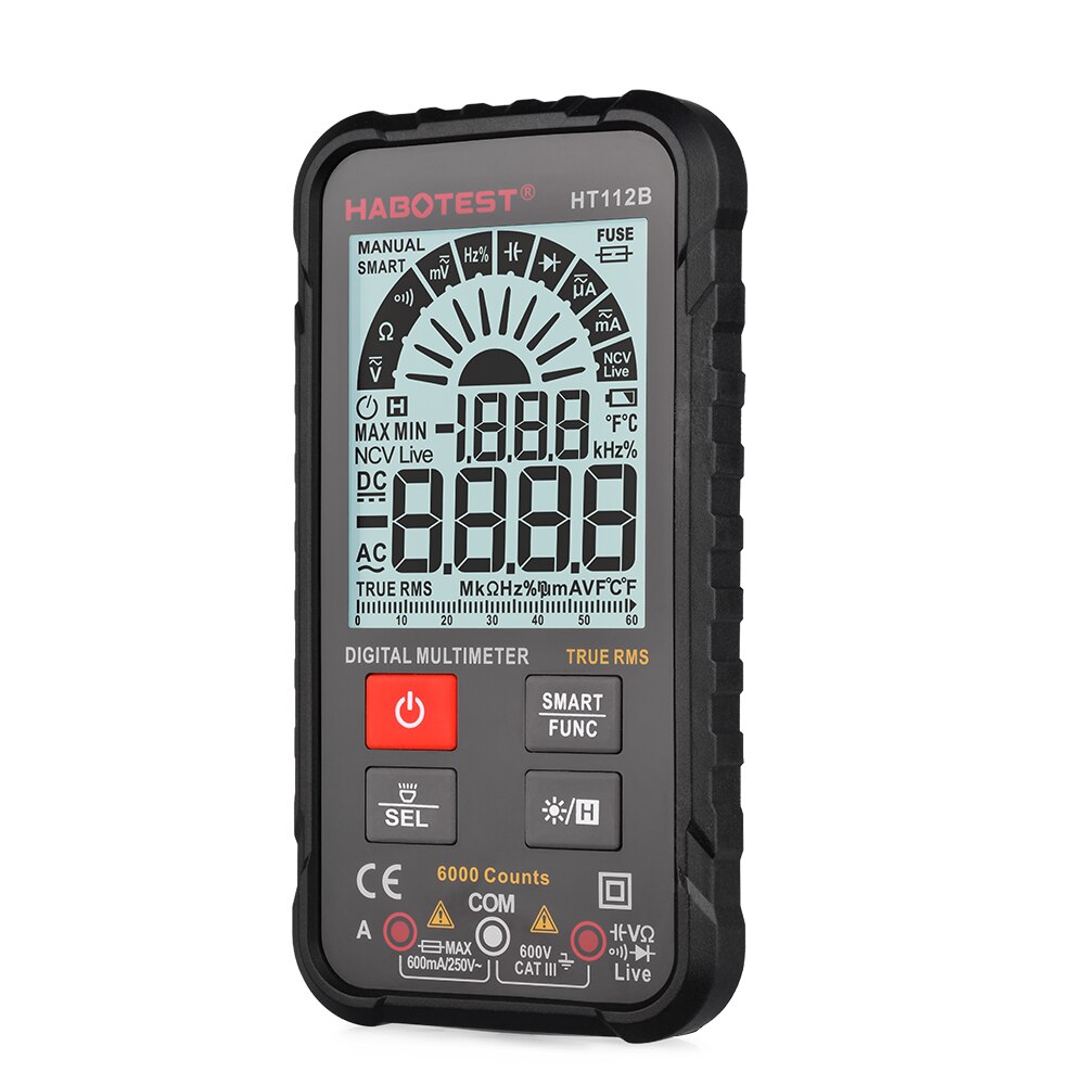 Smart Digital Multimeter Auto Ranging 600V Ohm Hz ... – Vicedeal