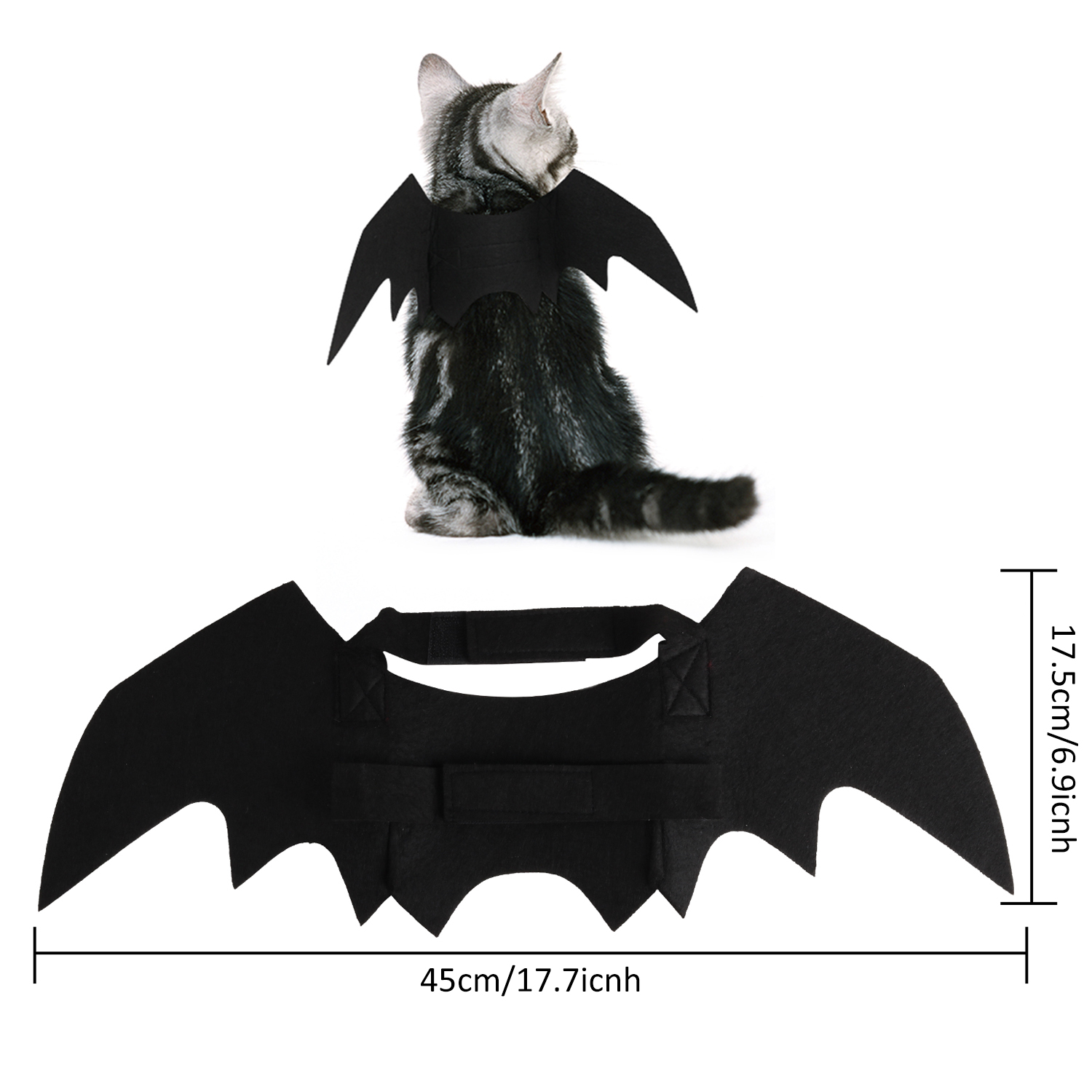 Halloween 1PC Funny Cats Cosplay Costume Pet Bat W... – Grandado