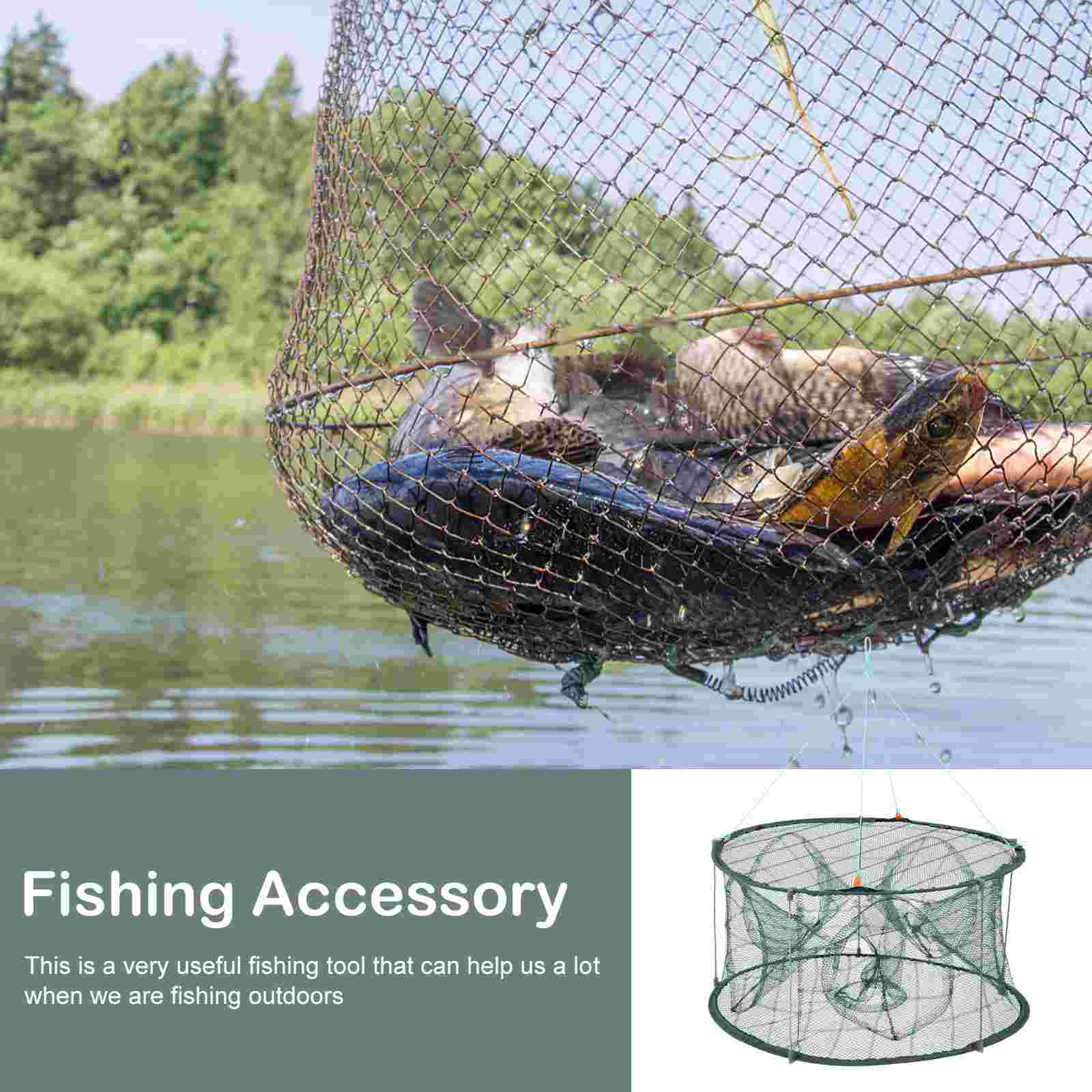 Multi-function Crawfish Net Portable Bait Trap Con... – Grandado