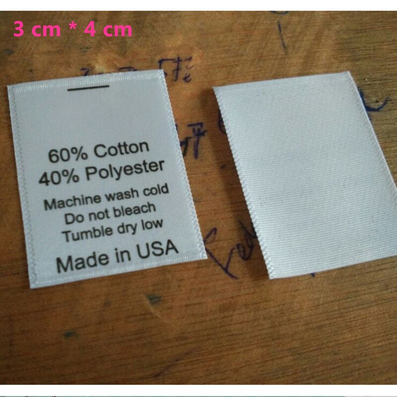 100PCS In stock Satin ribbon washing tag White car... – Grandado