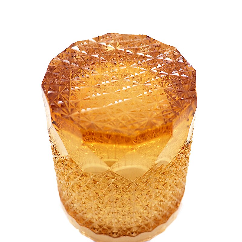 Bohemian Czech Cut to Clear Whiskey Amber Glass Ja... – Grandado