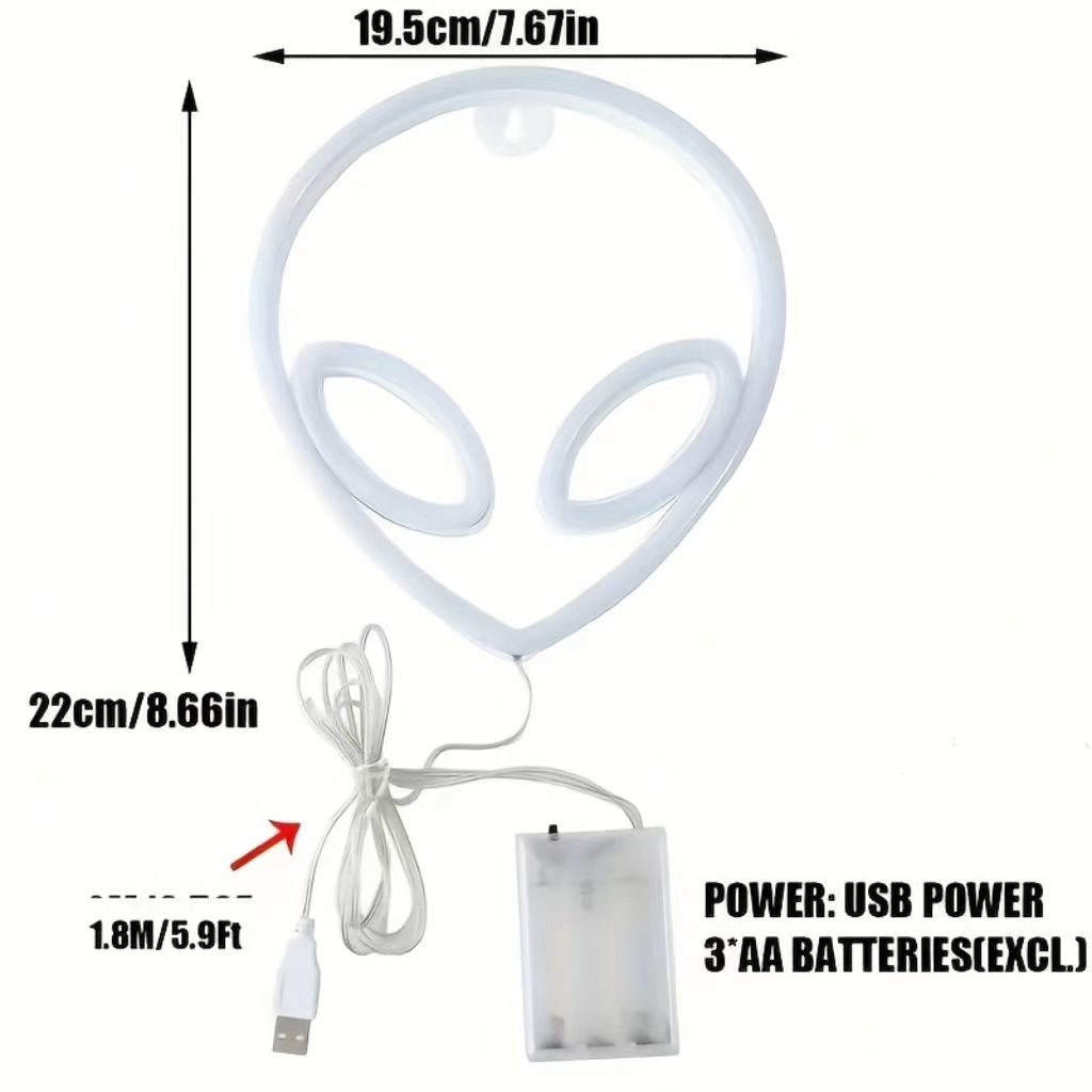 Halloween neon lights, USB/battery powered, Hallow... – Vicedeal