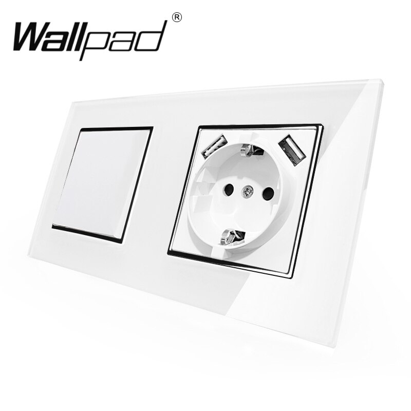 1 Gang Switch and EU Schuko Power Socket with Doub... – Vicedeal