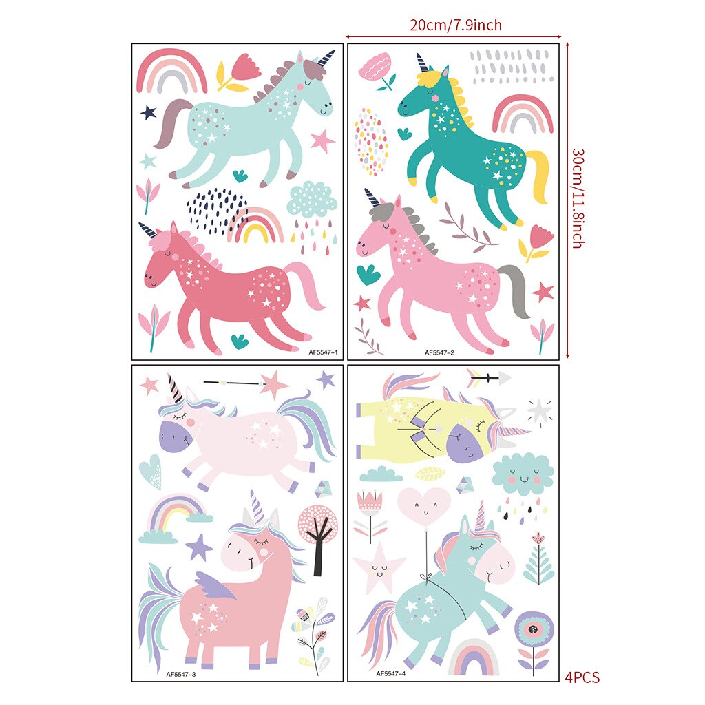 Multicolor Unicorn Vinyl Wall Stickers for Baby ... – Grandado