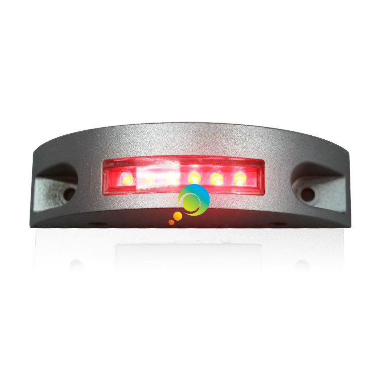semi circle red LED flashing road marker solar roa... – Grandado