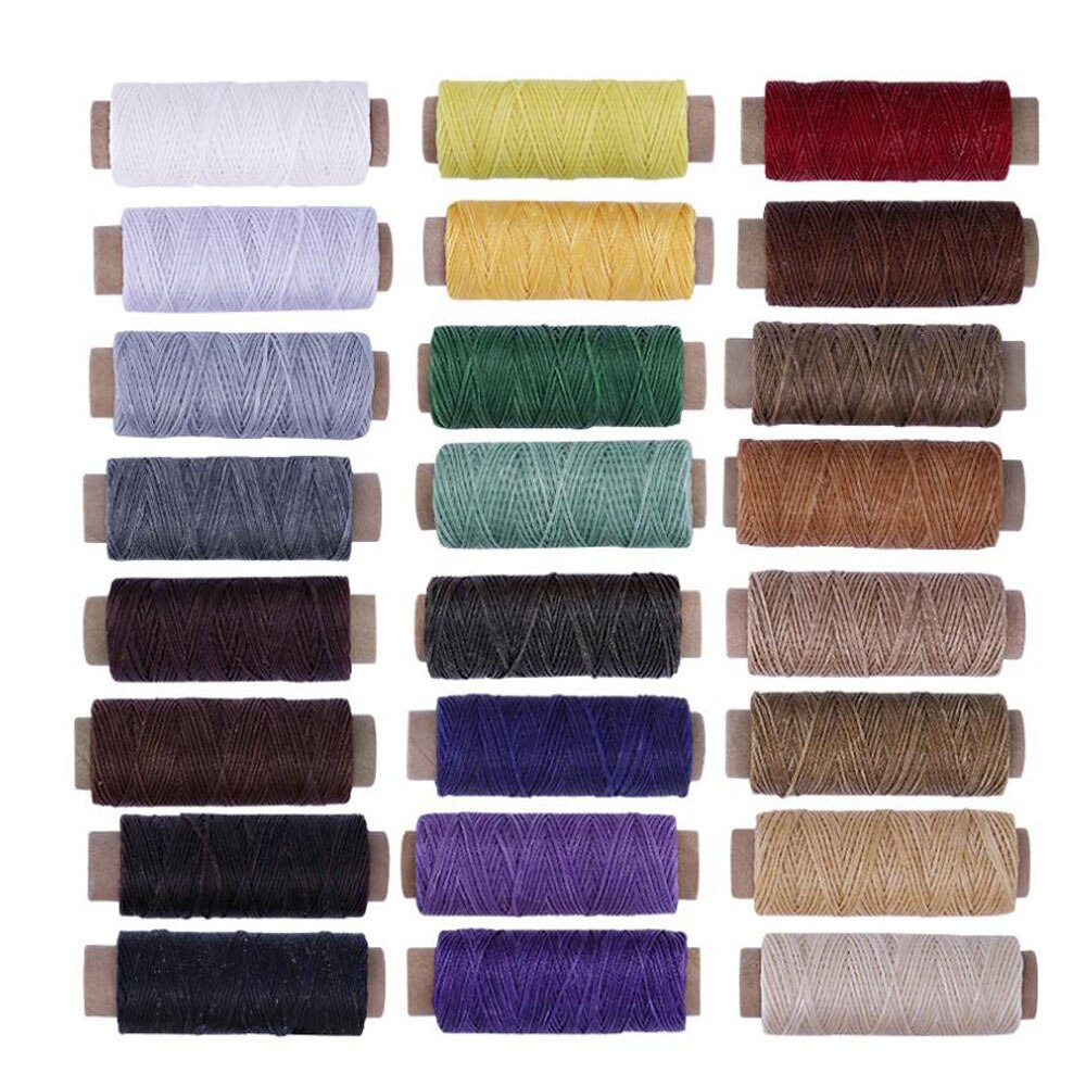 24Colors Waxed Sewing Thread for Leather Shoes Han... – Grandado