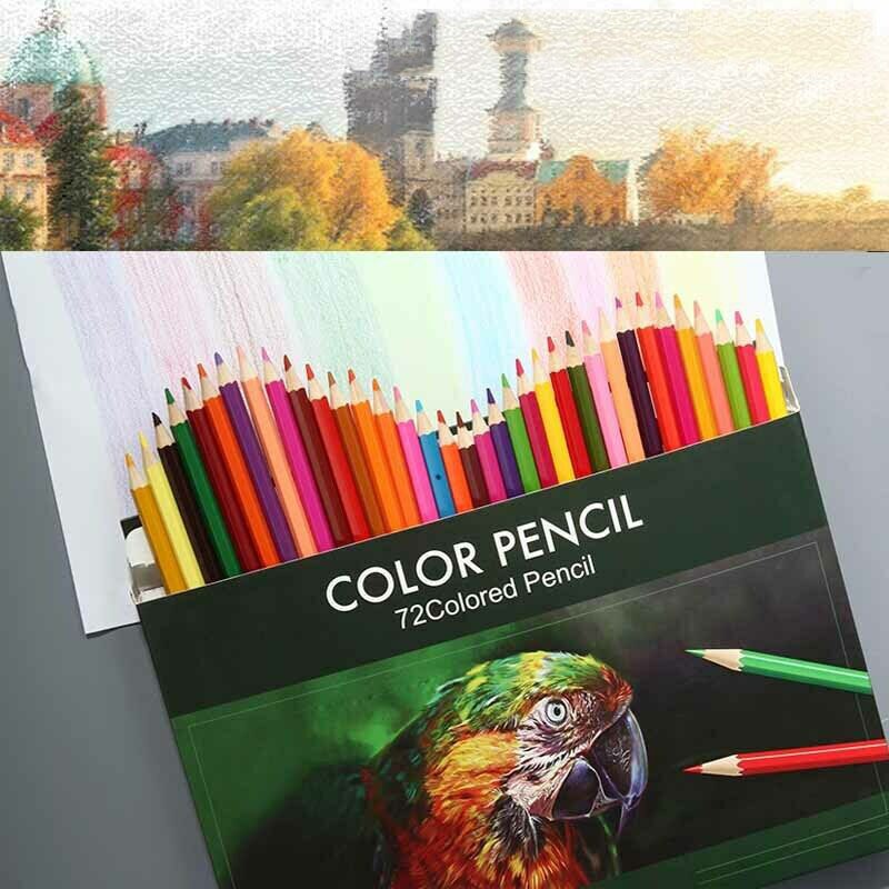 72 Colors Wood Sketching Pencils Set Watercolors P... – Grandado