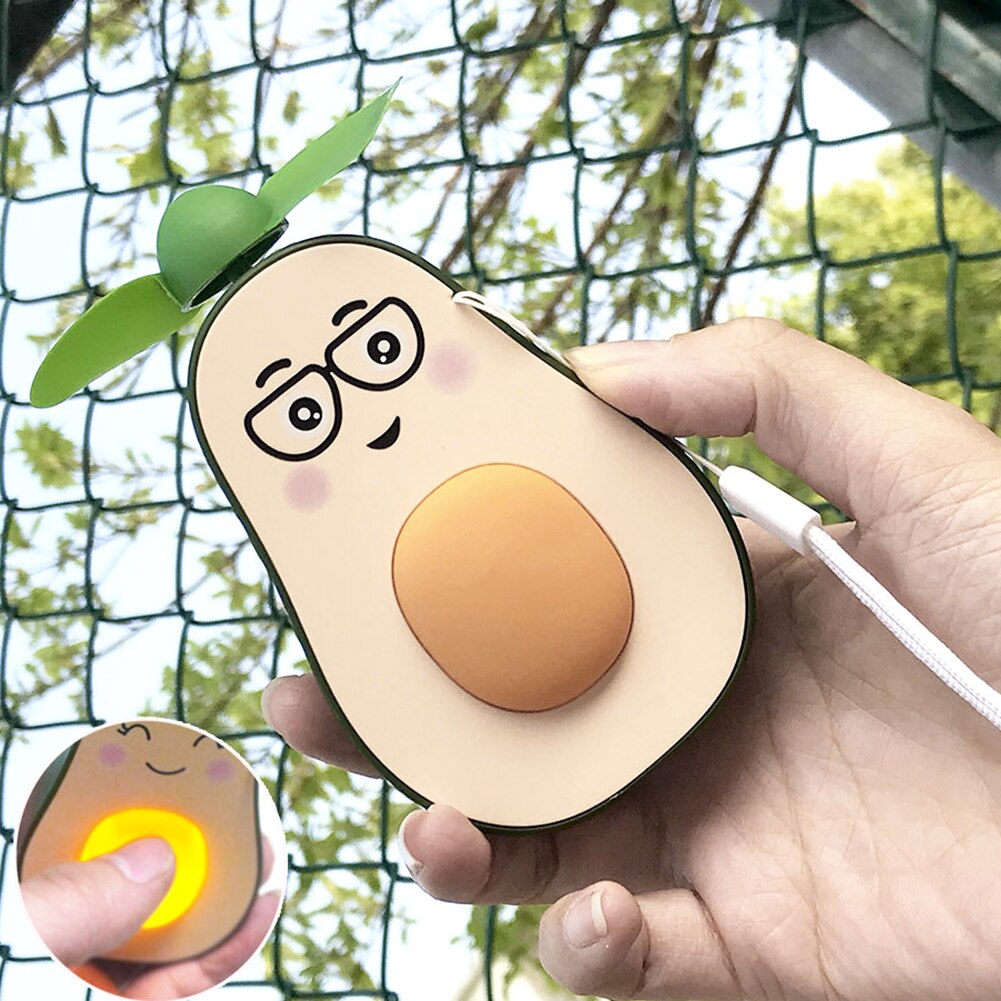 Draagbare Mini Fan Leuke Glimlach Avocado Usb Powe... – Grandado
