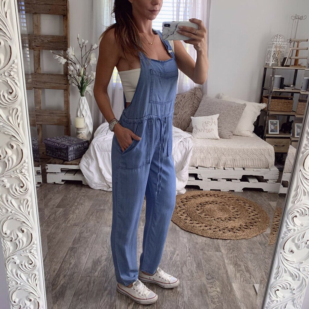 Women Jumpsuits Denim Overalls Jeans Bib Trousers ... – Grandado