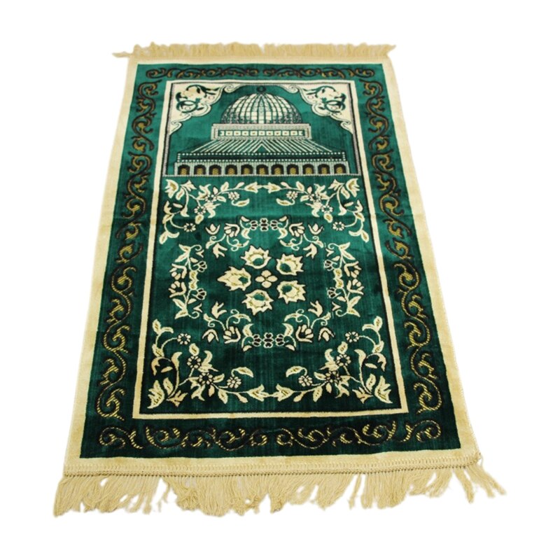 Turkish Islamic Muslim Prayer Mat Faux Cashmere Ve... – Grandado