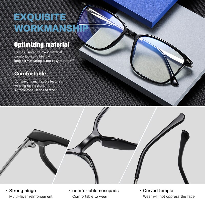 AOFLY Blue Light Blocking Glasses Women Men Square... – Grandado