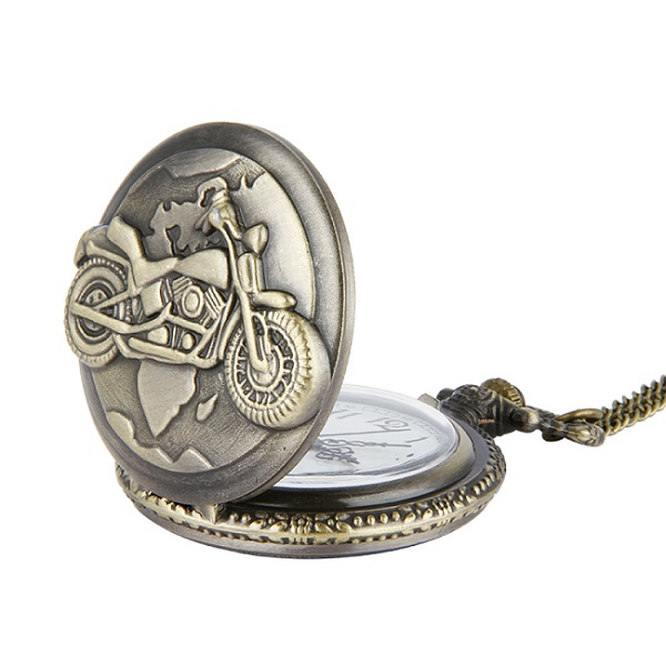 Bronze Motorcycle Vintage Retro Bronze Chain Clock... – Grandado