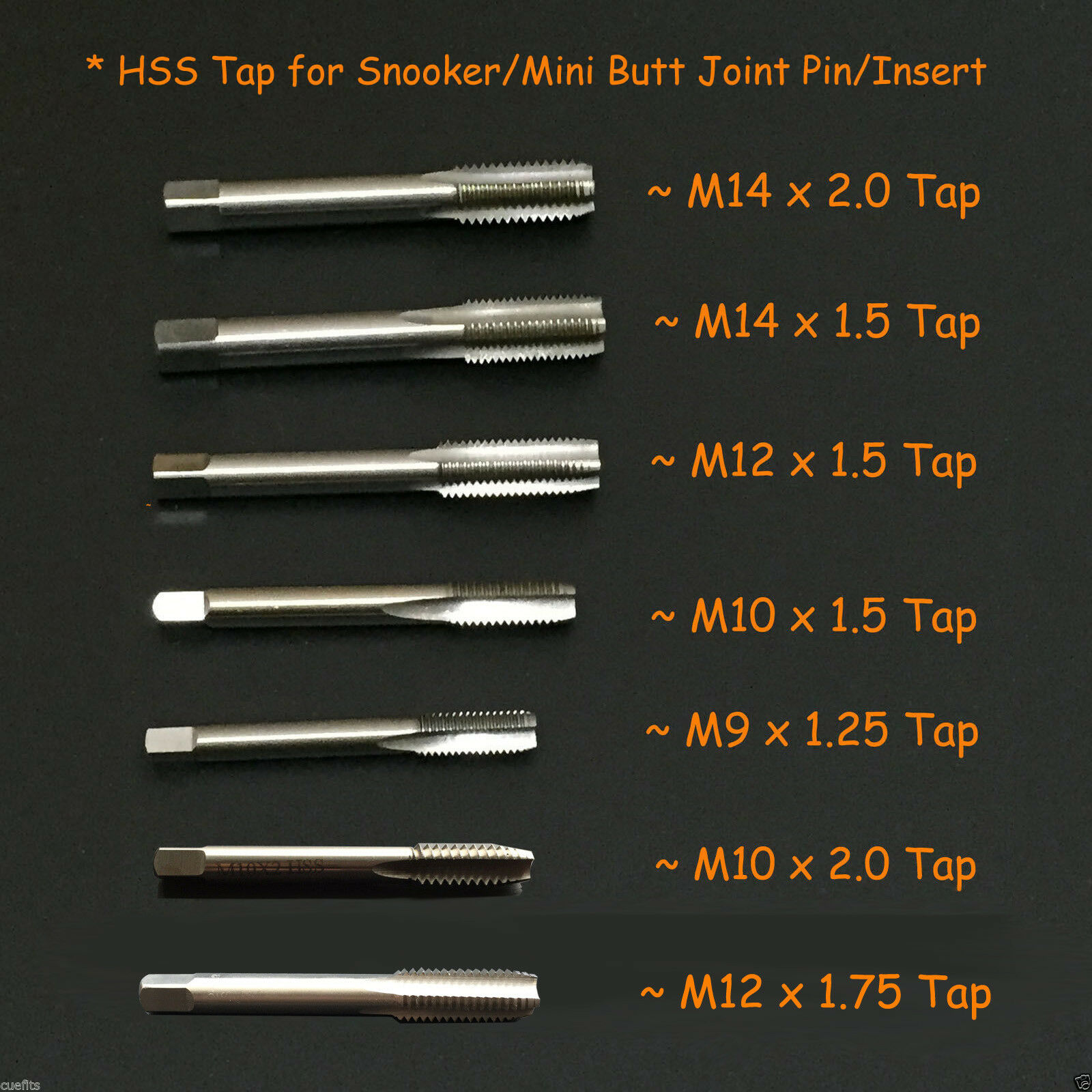 Draad Tap - M14x2.0, M14x1.5, M12x1.5, M12x1.75, M... – Vicedeal