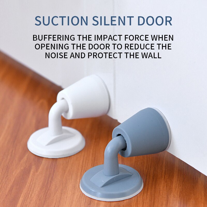 ABS Silicone Door Stopper Non Punching Sticker Hid... – Grandado