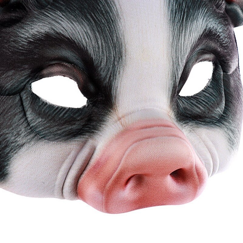 Halloween Pig Head Mask Animals Shape Head Wear Fa... – Grandado