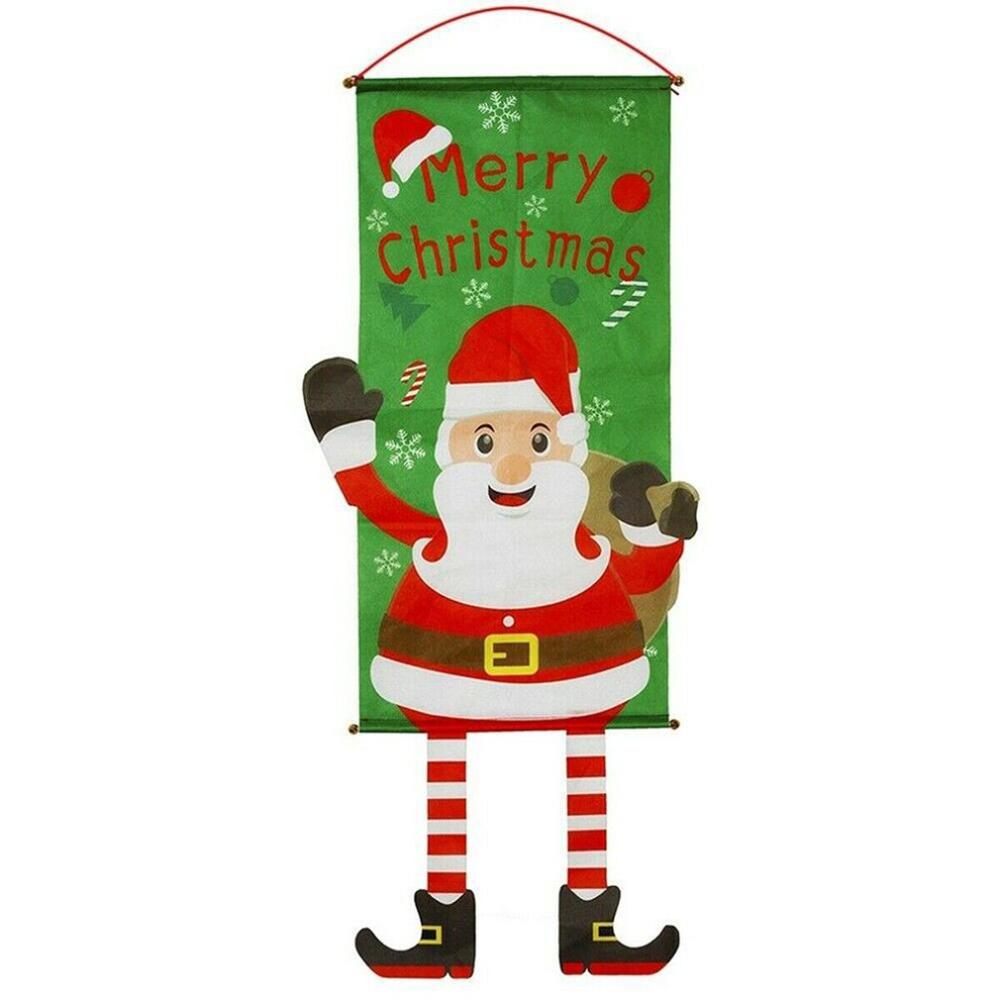 Christmas Decorations Santa Claus Banner Banner Do... – Grandado
