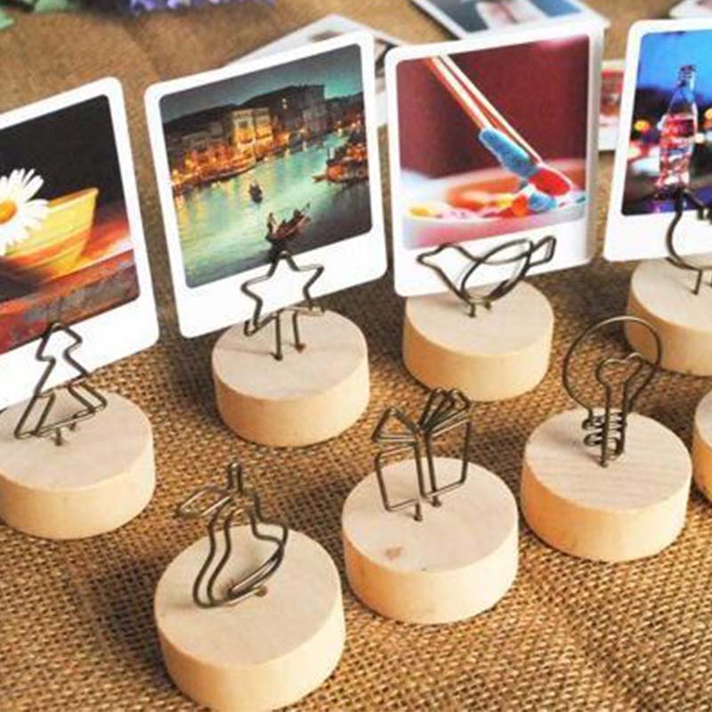 Wood+Iron Photo Clips Folder Home Decorations Offi... – Vicedeal