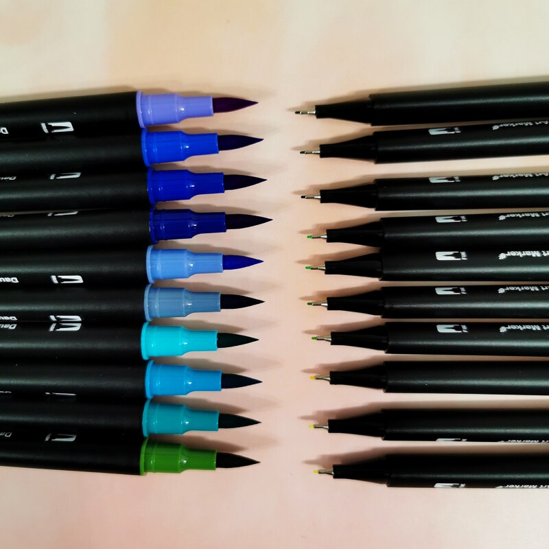 120 Dual Tip Brush Pen Felt Tip Pen Dual Tips Colo... – Grandado