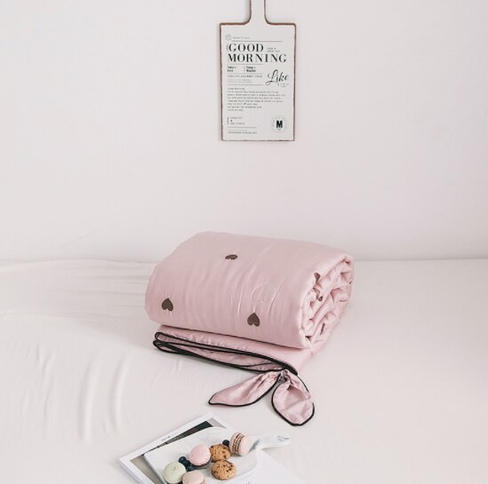 Colcha de verano de amor Simple y , lazo bordado f... – Grandado