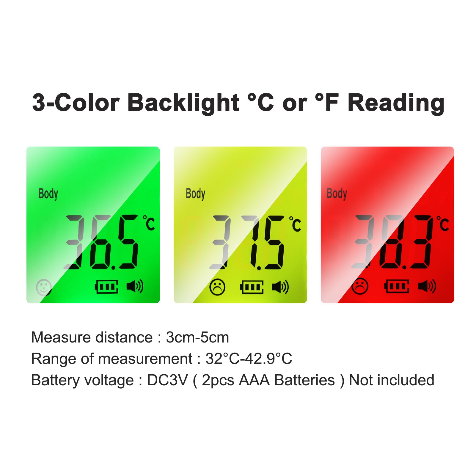 Multifunction thermometer three-color backlit disp... – Vicedeal