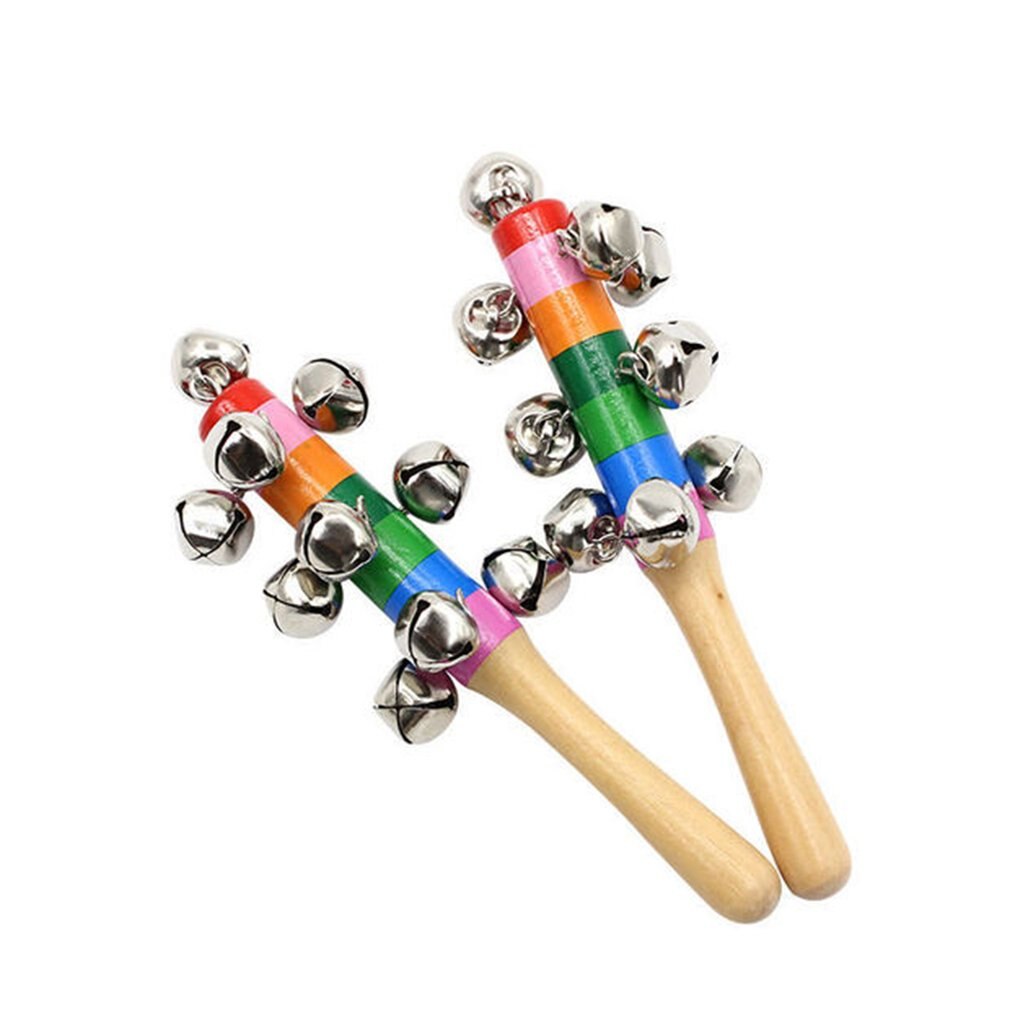 Hand Held Bell Stick Met 10 Metalen Jingles Bal Re... – Grandado