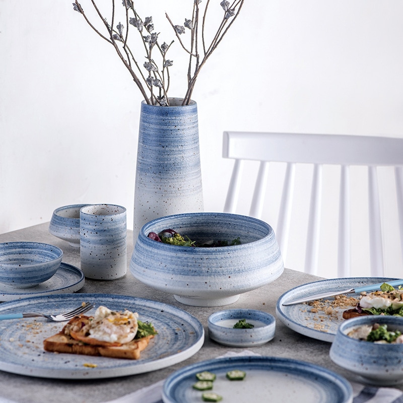 KINGLANG Nordic Style Ceramic Pottery Noodle Soup ... – Grandado