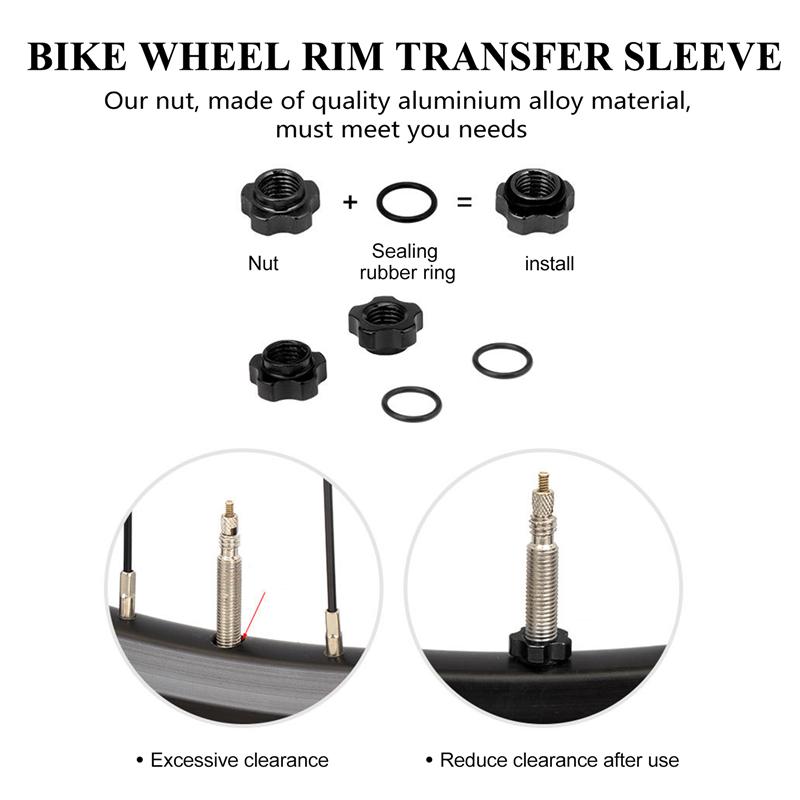 1 Set Fiets Ventiel Moer Fiets Wiel Converter Moer... – Vicedeal
