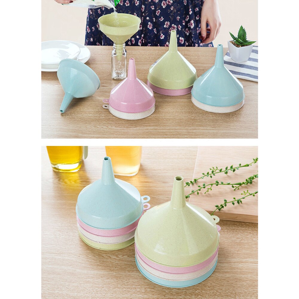 Kitchen Wheat Straw Funnel Liquid Oil Pour Transfe... – Grandado