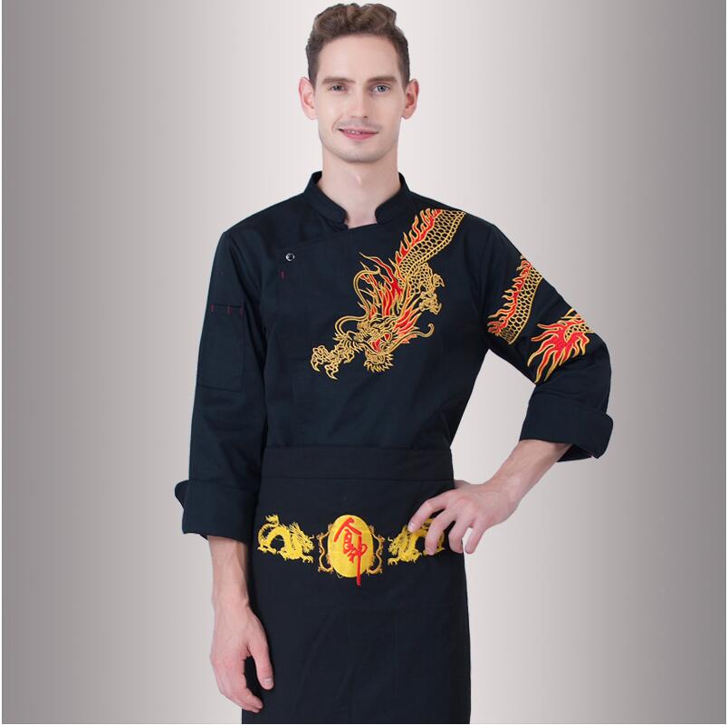 Cook suit long-sleeve chefs uniform work wear Jack... – Grandado