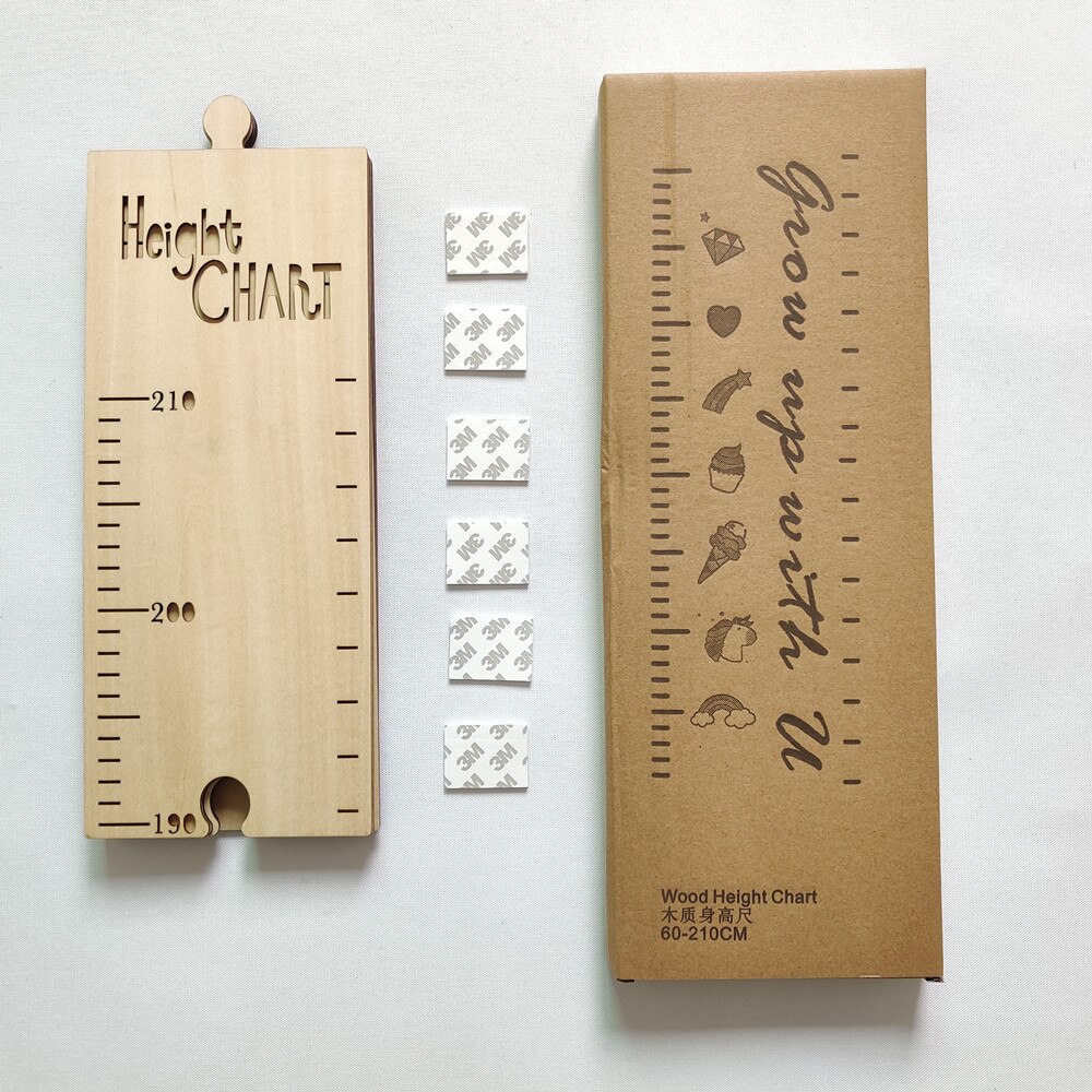 Nordic Wooden Kids Growth Chart Ruler Baby Height ... – Vicedeal