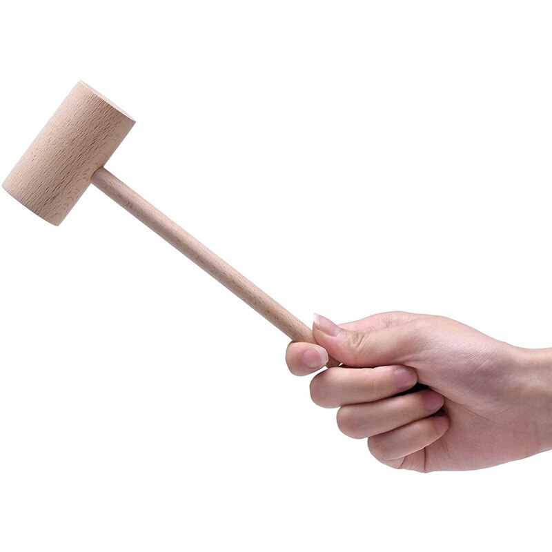 Big Wooden Hammer Mallet,Solid Natural Hardwood Cr... – Grandado
