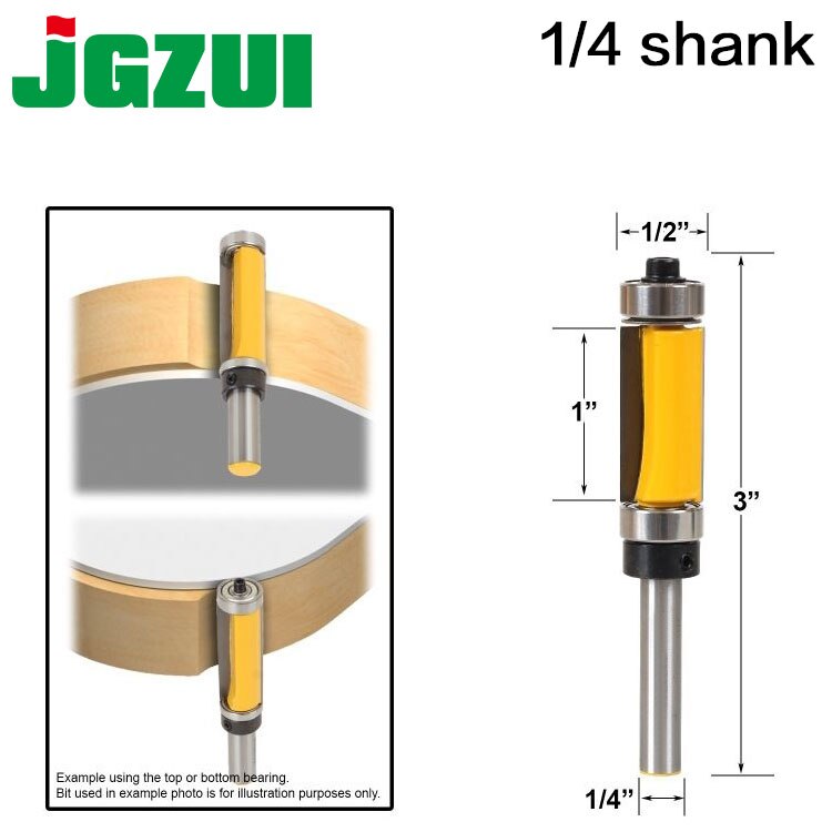 Flush Trim Top & Bottom Bearing Router Bit-1/4 "Sc... – Grandado