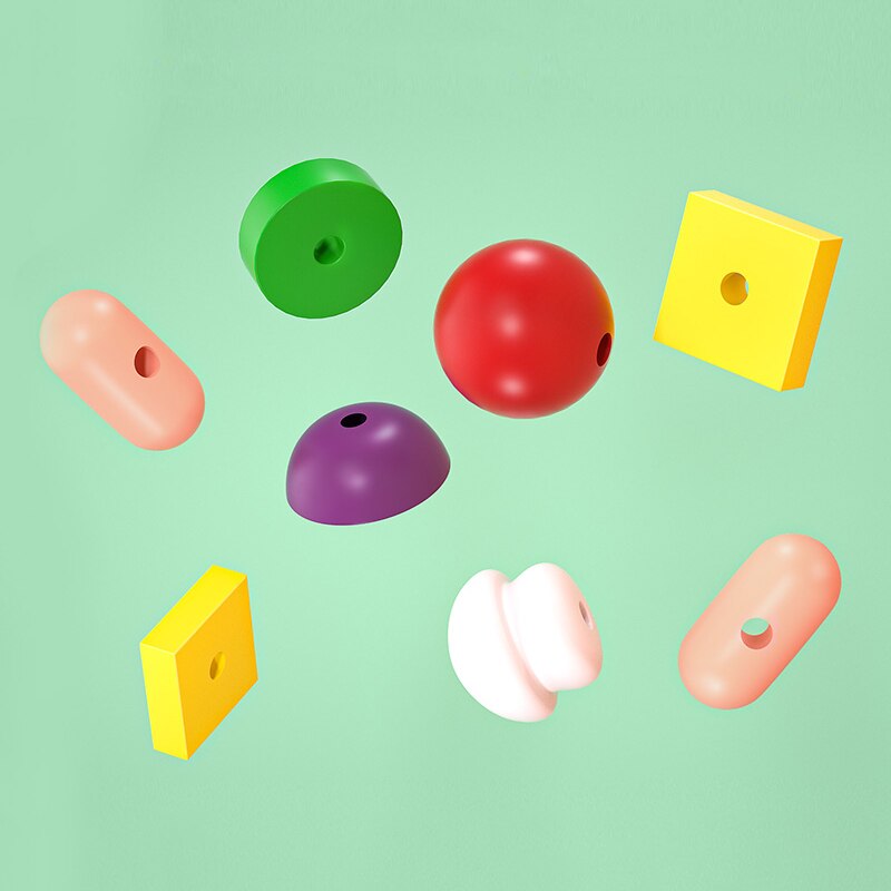 Kids Wooden Simulation Skewers 3D Puzzle Toy Memor... – Grandado