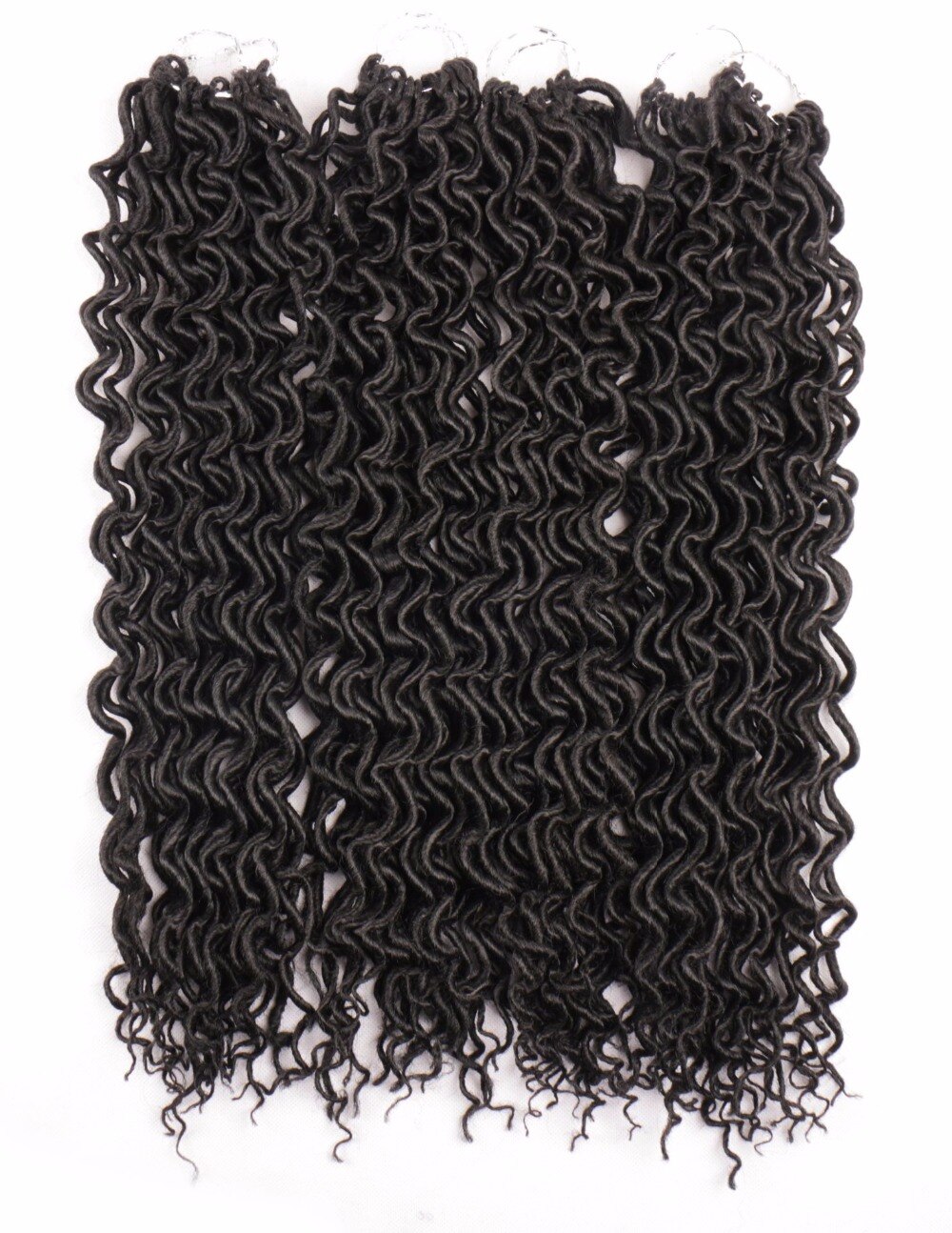 20 Roots Curly Faux Locs Crochet Hair 20'' Soft Br... – Grandado