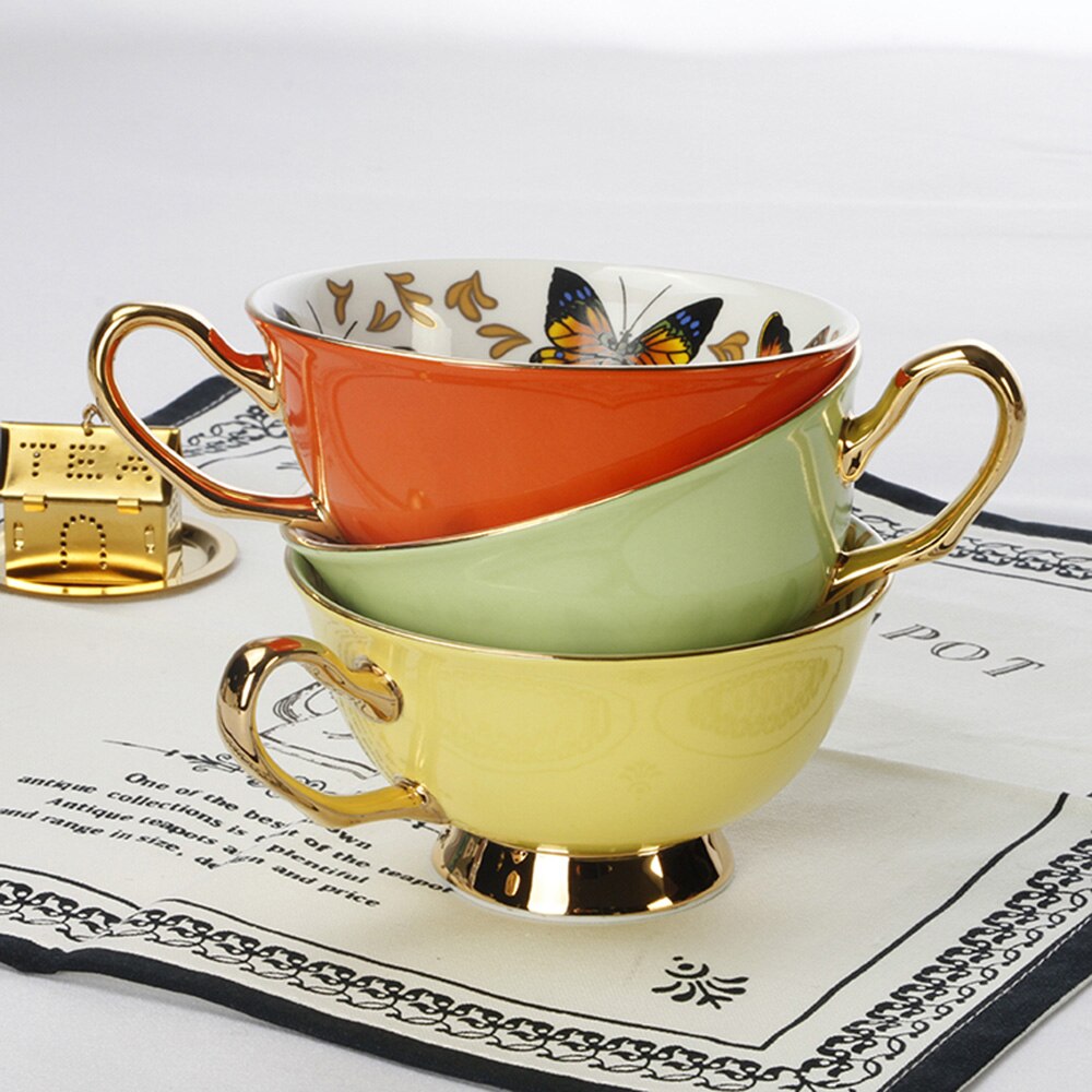 Bone Porcelain Coffee Cups Vintage Ceramic Cups On... – Grandado